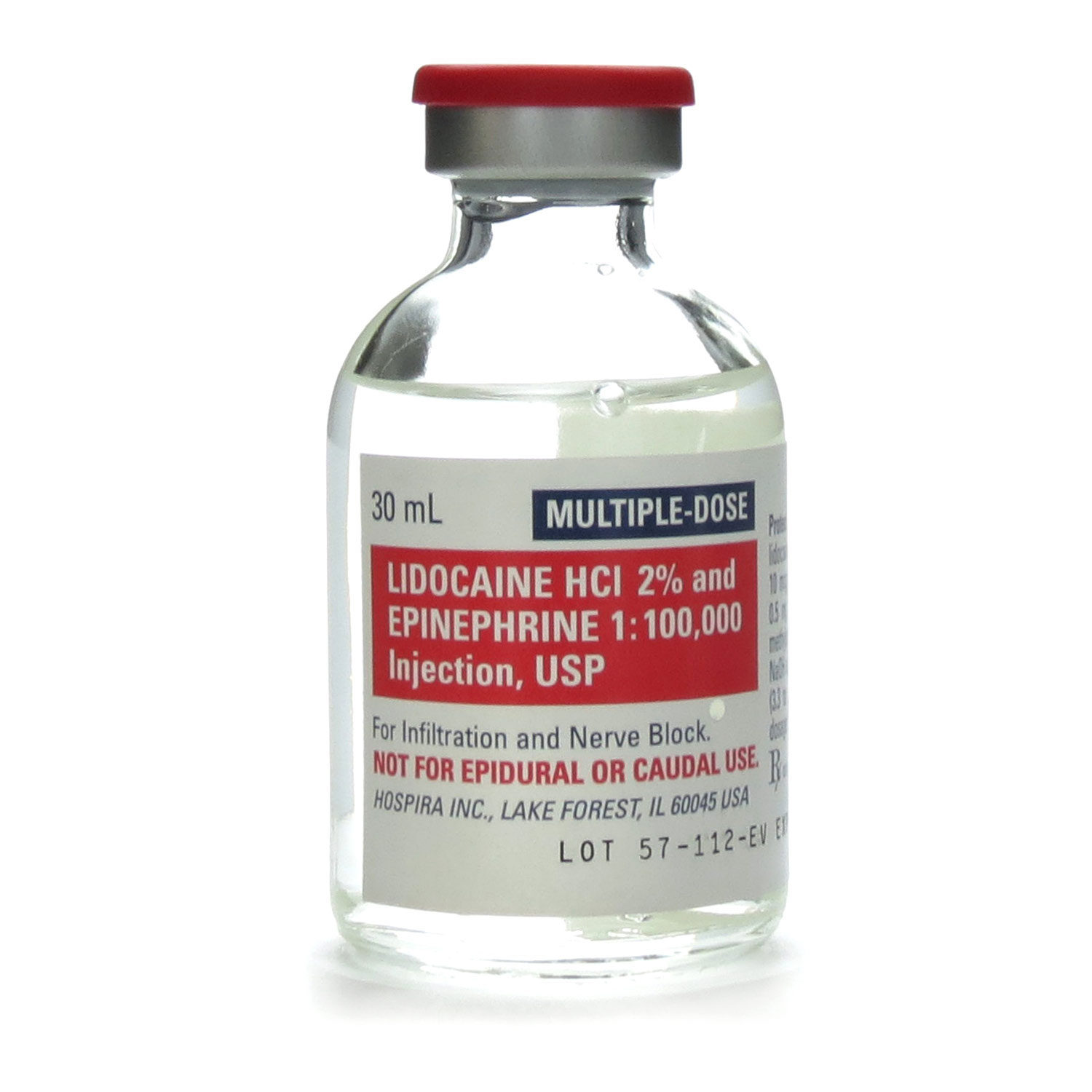 Lidocaine HCl 2%and Epinephrine Injection 20 mg/mL, Fliptop Multiple Dose Vial 30 mL | McGuff
