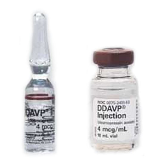 DDAVP (Desmopressin Ace), Injection, 4 mcg/mL, MDV, 10mL Vial | McGuff