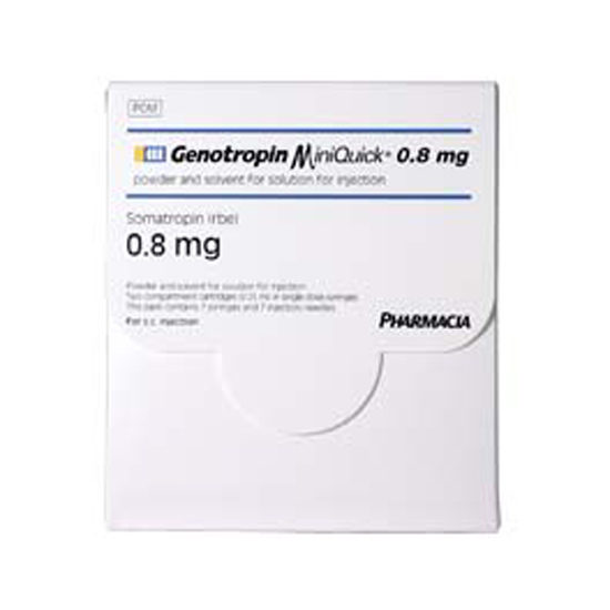 Genotropin HGH, 0.8mg, MiniQuick, 7 Syringes/Box | McGuff