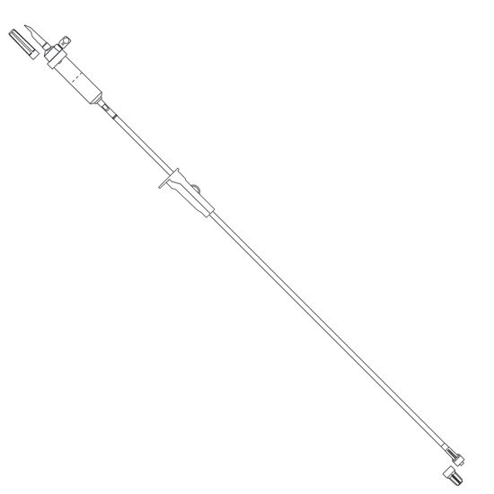 IV Set, Basic, Vented Spike, 20 drops/mL, Luer-Lock, 72", 50/Case | McGuff