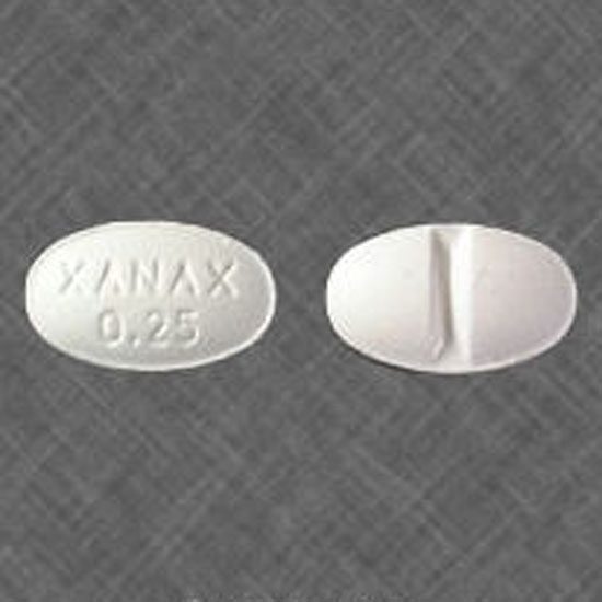 Xanax® [c Iv] Alprazolam 0 25mg 100 Tablets Bottle Mcguff