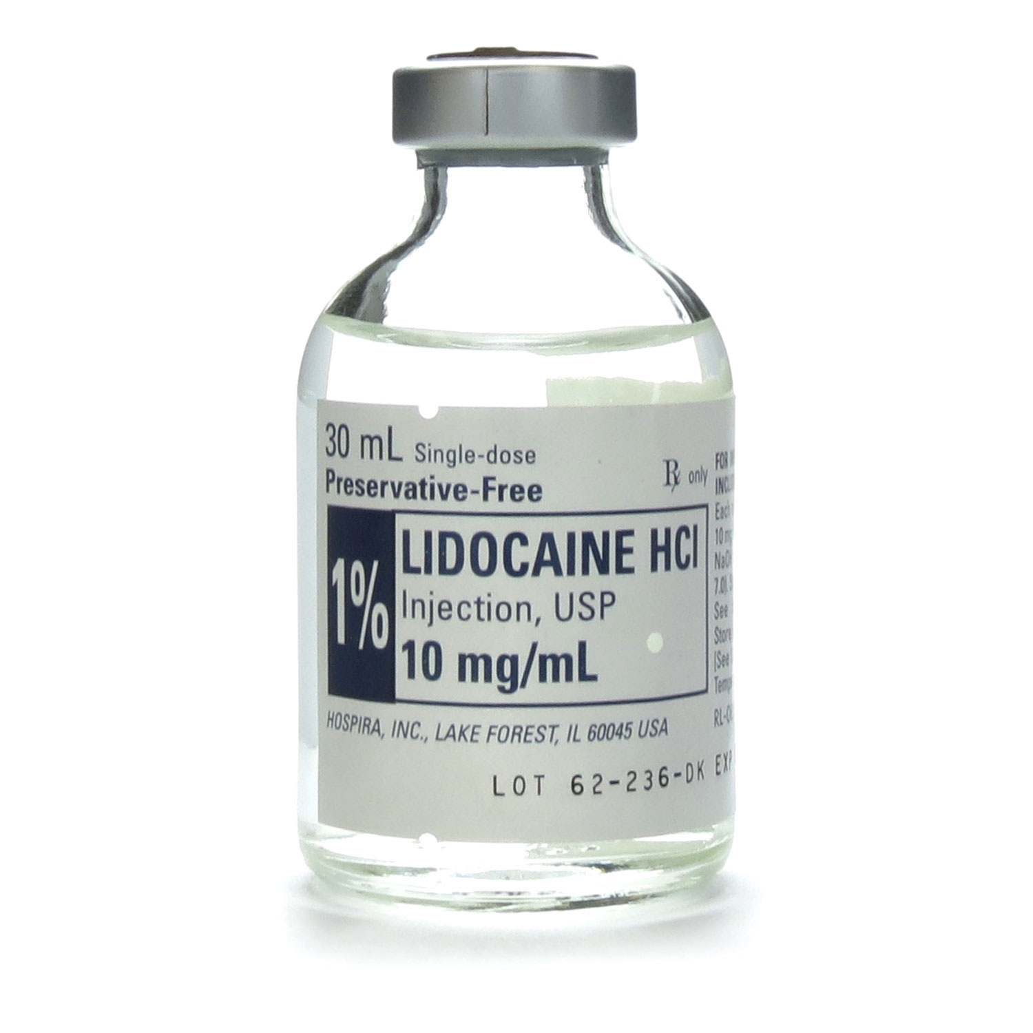 1% Lidocaine HCl Injection 10 mg/mL, Single Dose Vial 30 mL | McGuff