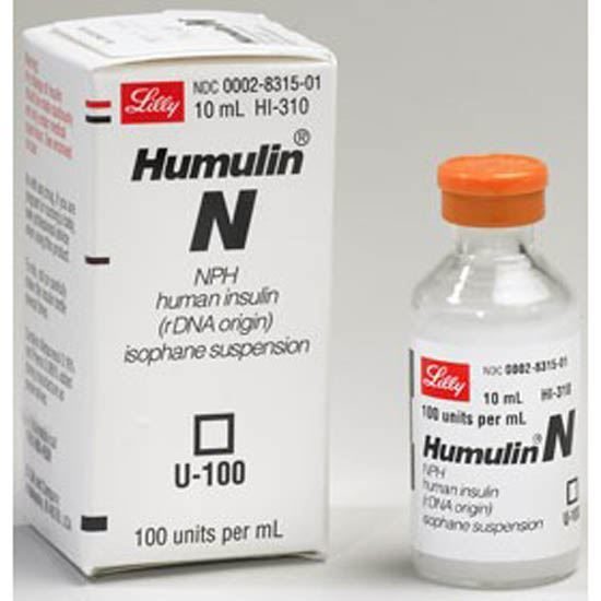 Insulin Humulin®, (Human Insulin), N, 100u/mL, MDV, 10mL Vial | McGuff