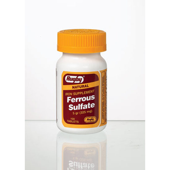 Ferrous Sulfate, 325mg, 100 Tablets/Bottle | McGuff