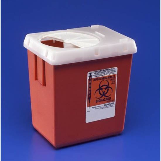 Autodrop™ Phlebotomy Sharps Container 2.2 Quart, Rotating Locking Lid ...