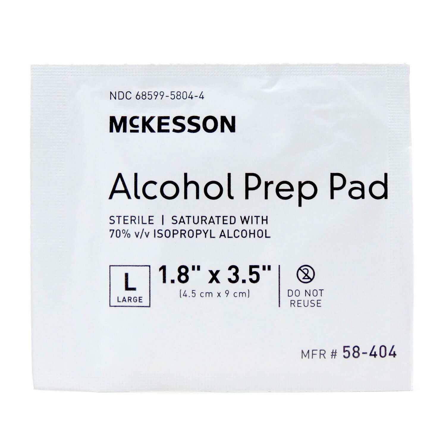 McKesson Alcohol Prep Pads Large, 100/Box | McGuff