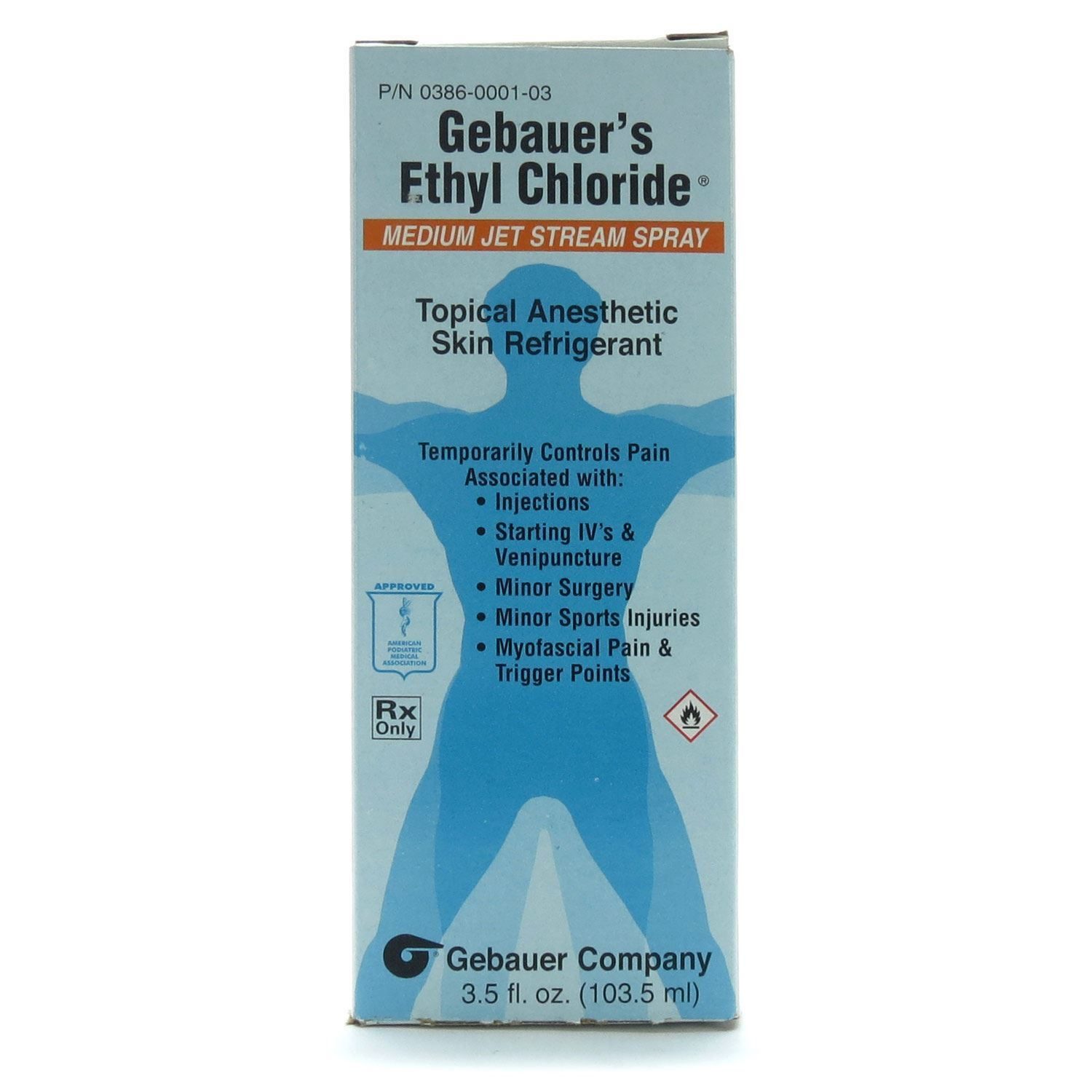 Ethyl Chloride®, Medium Spray, 3.5oz Glass Bottle w/Trigger | McGuff