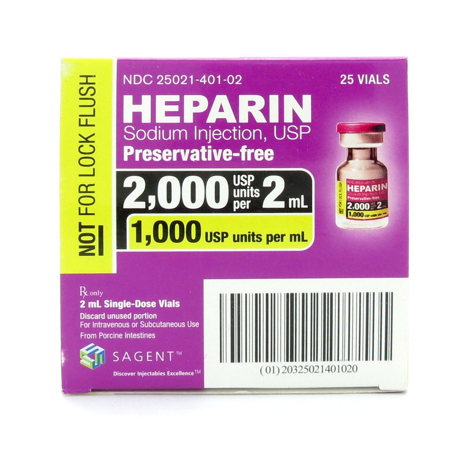 Heparin Sodium Injection, 25/Tray | McGuff
