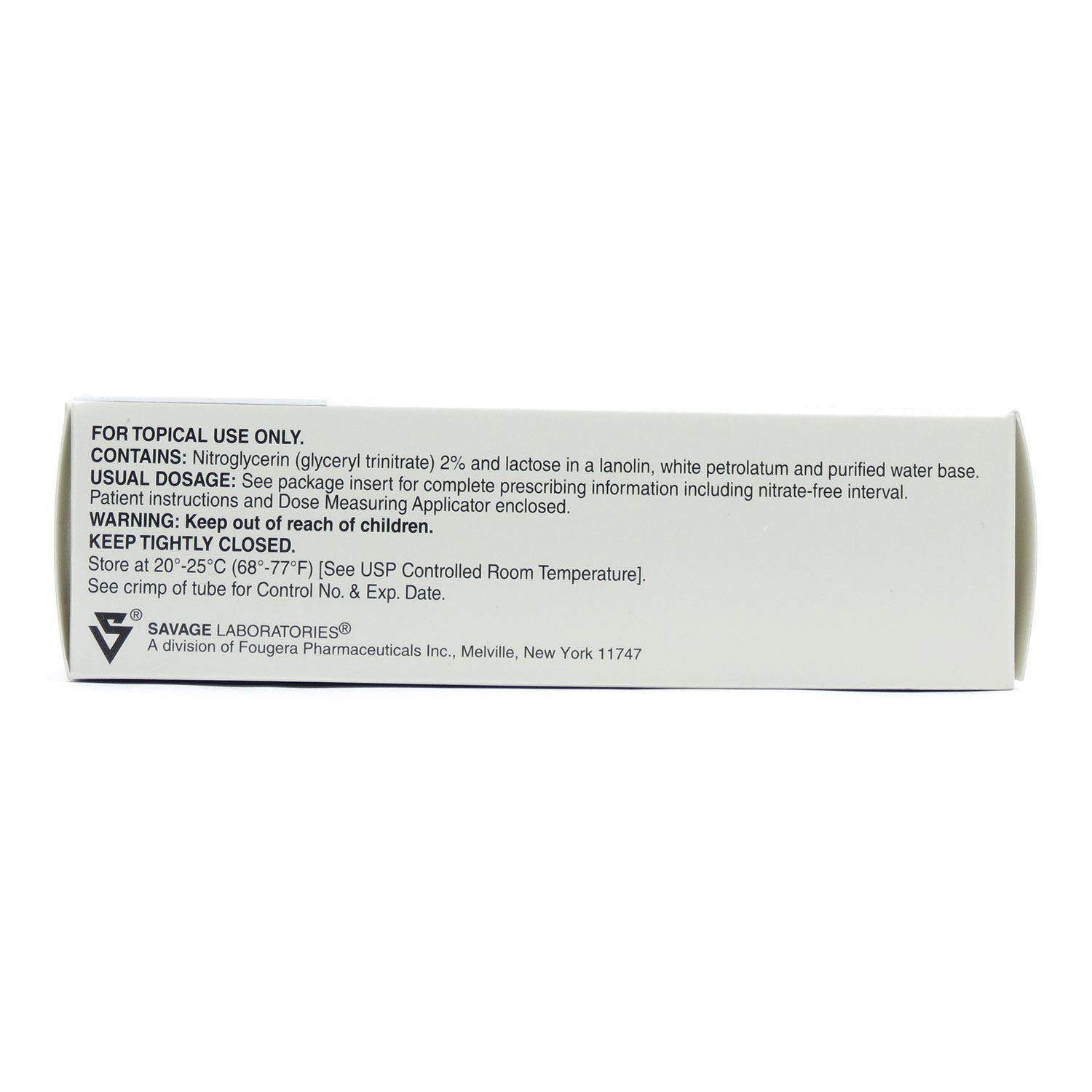 Nitro-Bid Nitroglycerin 2% Ointment 30 g | McGuff