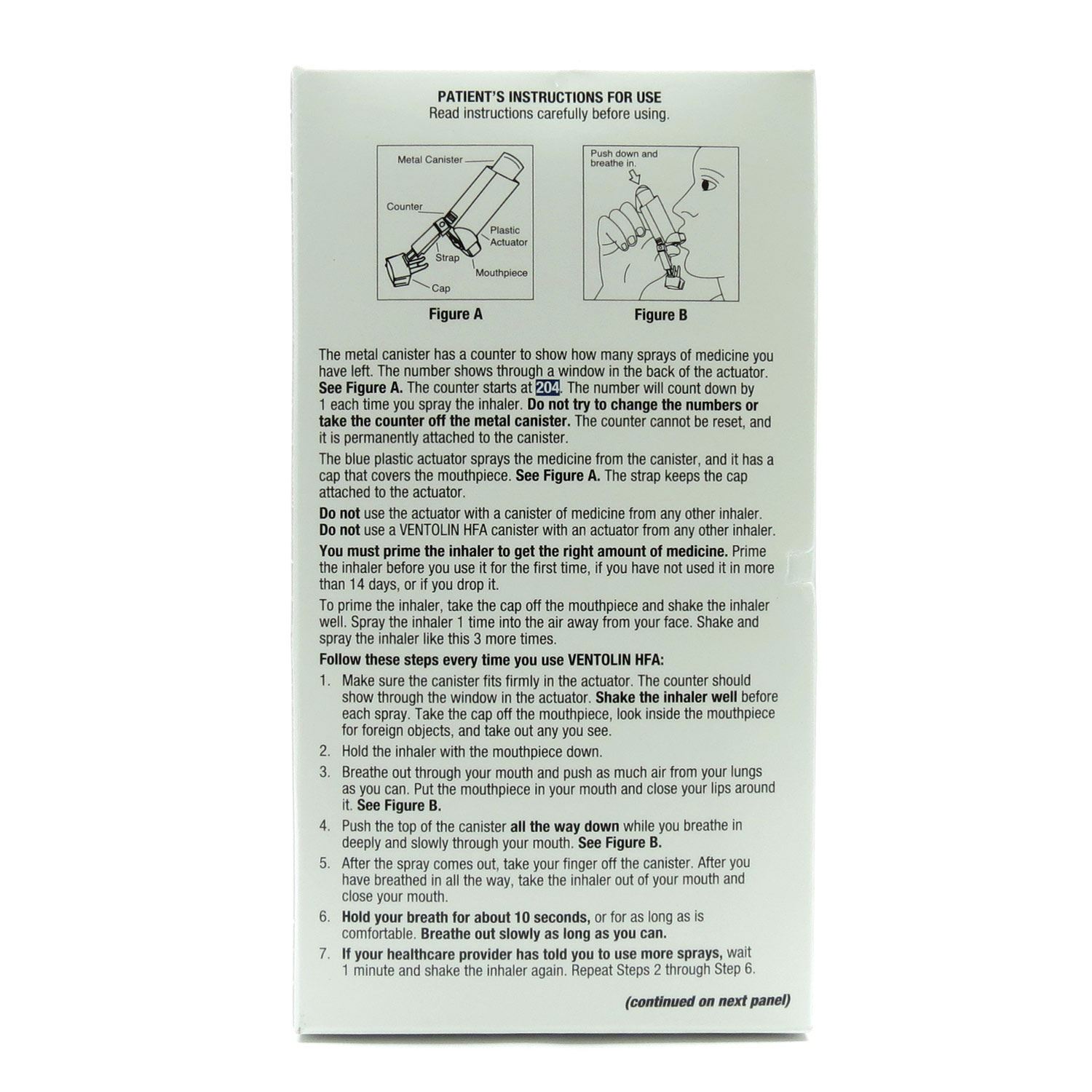 Ventolin HFA Albuterol Sulfate 90 mcg Inhalation Aerosol 18 g, Each ...