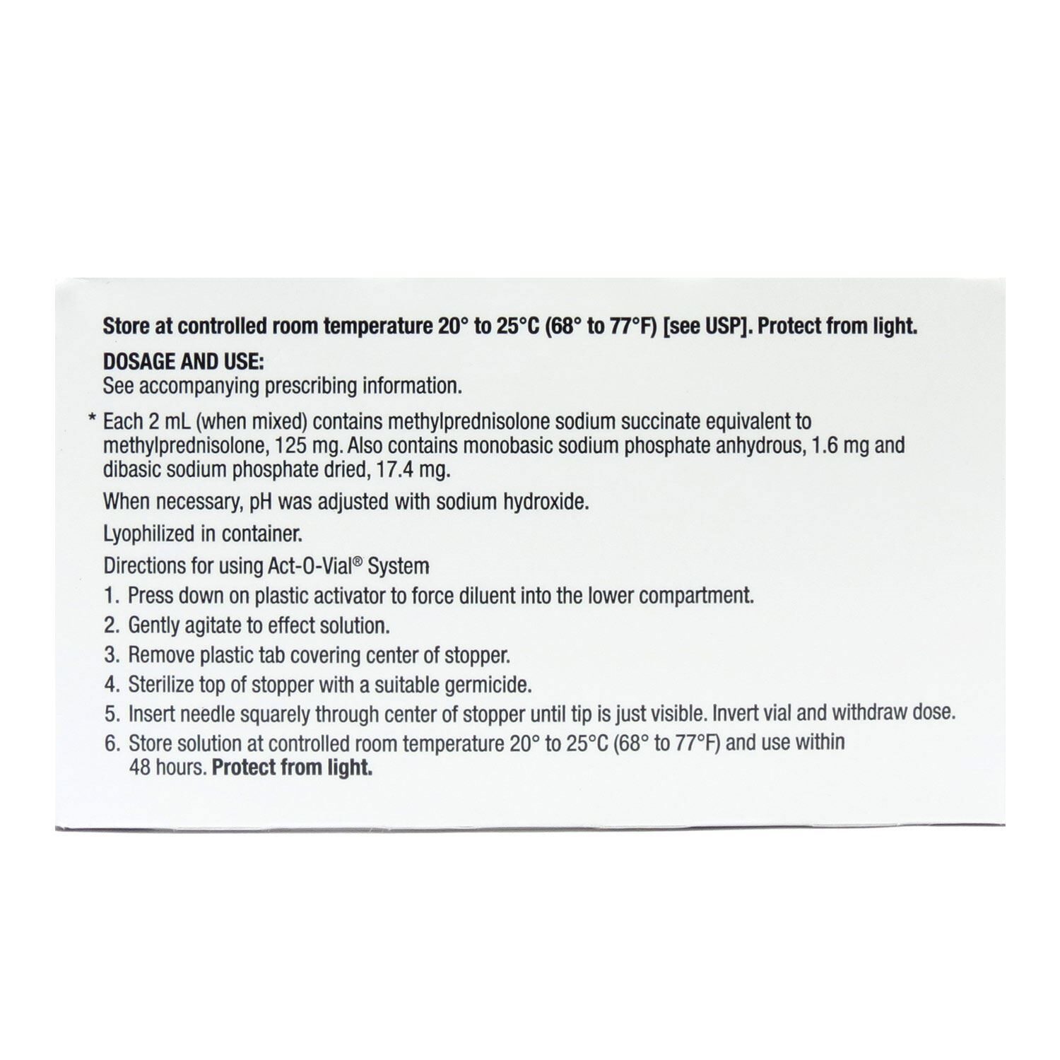 Solu-Medrol® Methylprednisolone Sodium Succinate Injection, Single Dose ...