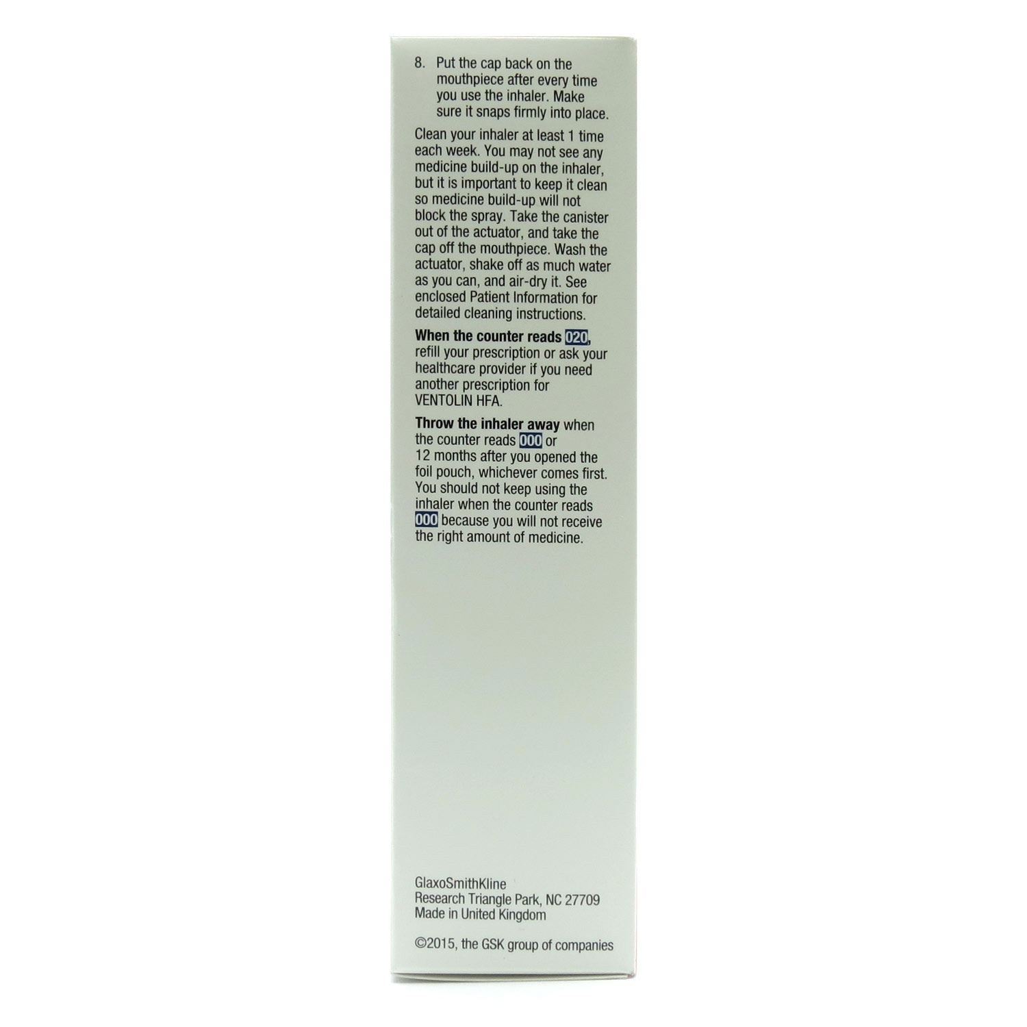 Ventolin HFA Albuterol Sulfate 90 mcg Inhalation Aerosol 18 g, Each ...