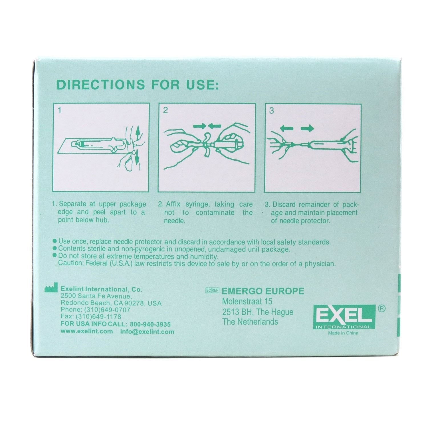 Disposable Needle, Exel® Regular Bevel, Sterile, 100/Box | McGuff