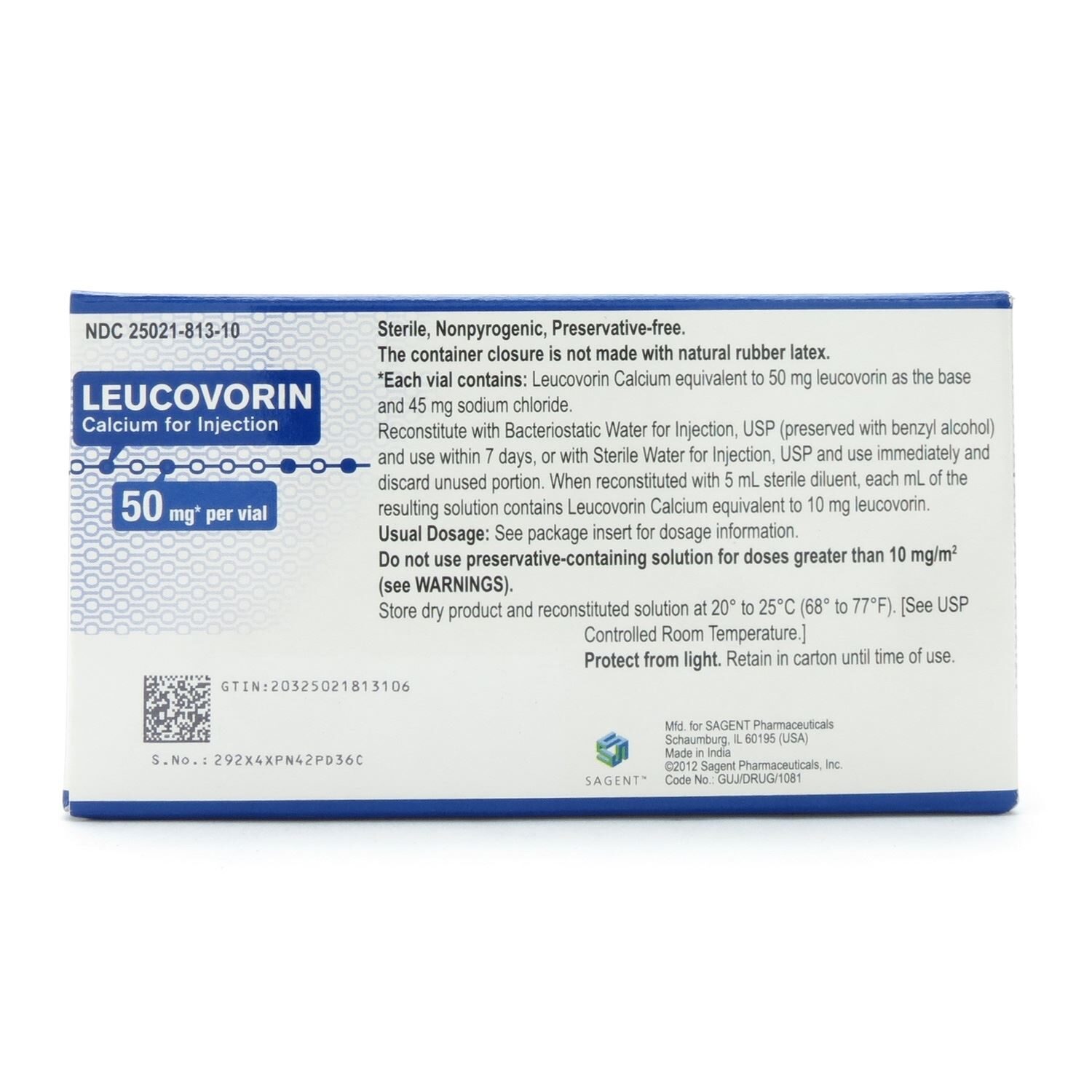 Leucovorin Calcium Injection, Single Dose Vial | McGuff