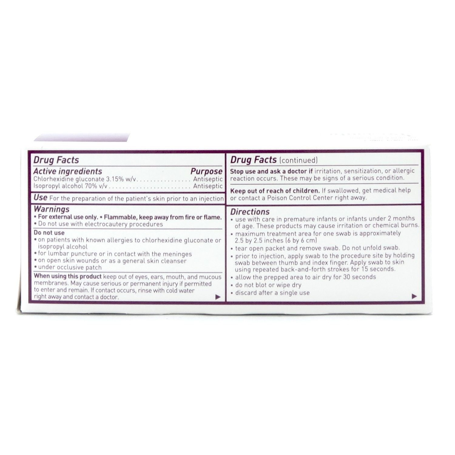 Prevantics Prep-Pad, Peel-Pouch, Chlorhexadine 3.15%/Alcohol 70%, 3 1/8 ...