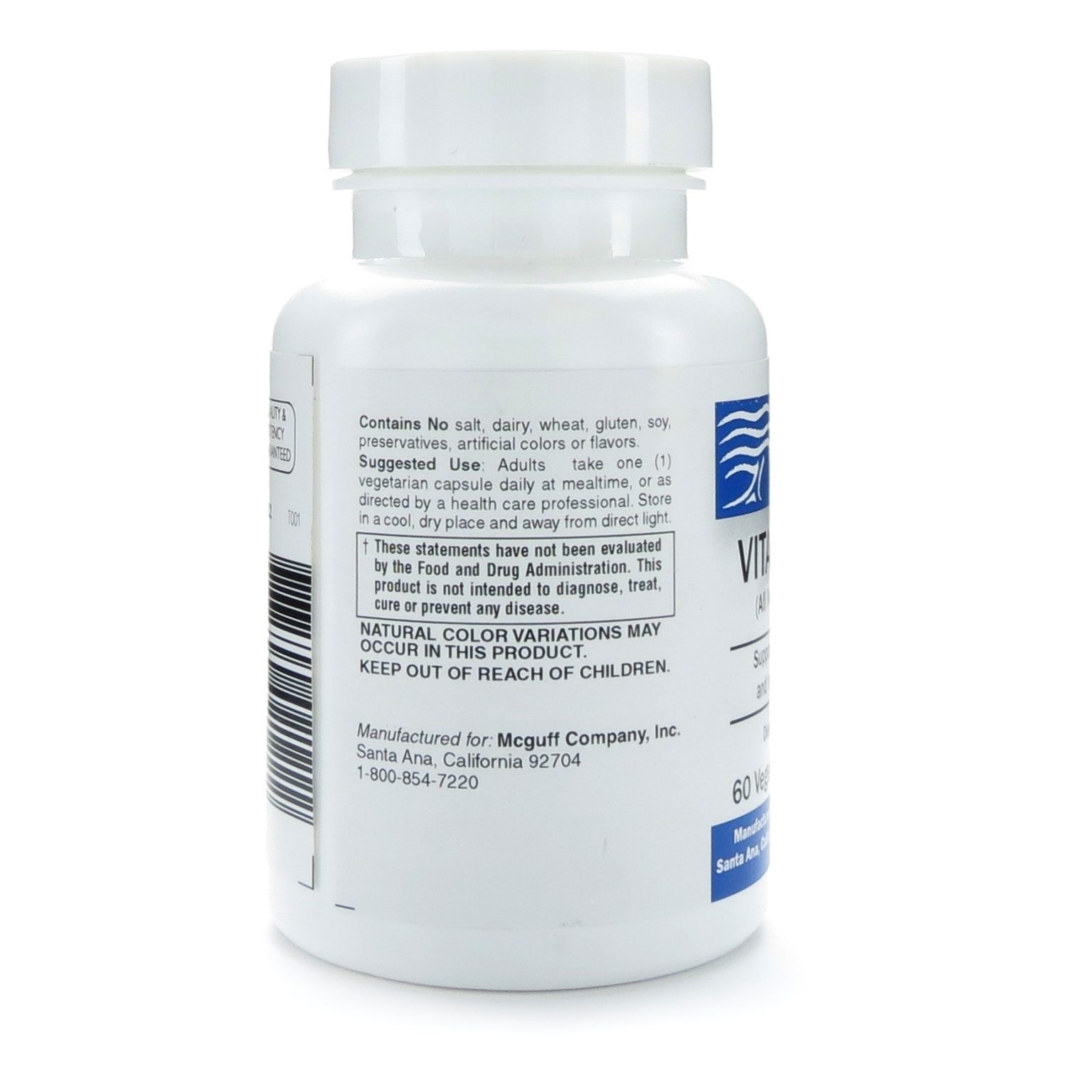 Vitamin K2, 45mcg, Vegetarian Capsules, 60/Bottle | McGuff