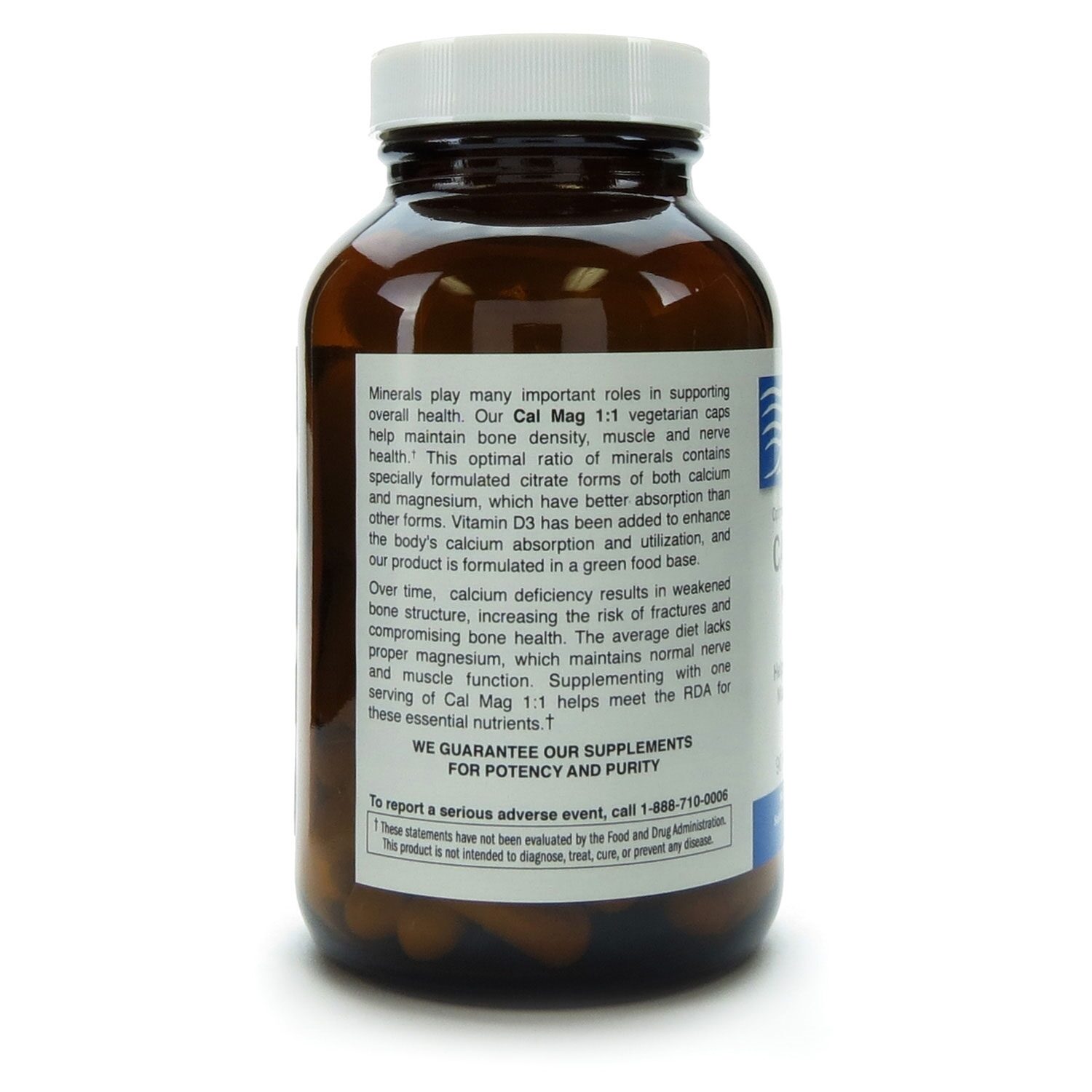 Cal-Mag 1:1 w/ Vitamin D3 Vegicaps 90/Bottle | McGuff