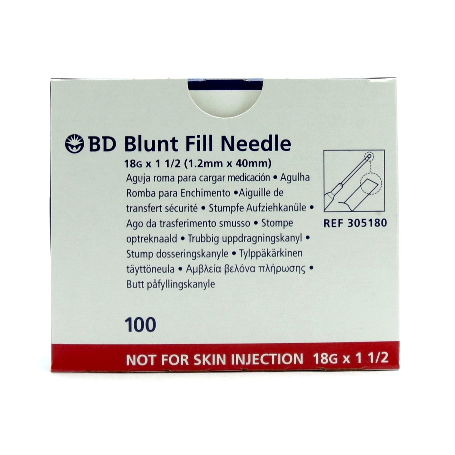 BD™ Blunt Fill Needles 18G x 1-1/2", 100/Box | McGuff