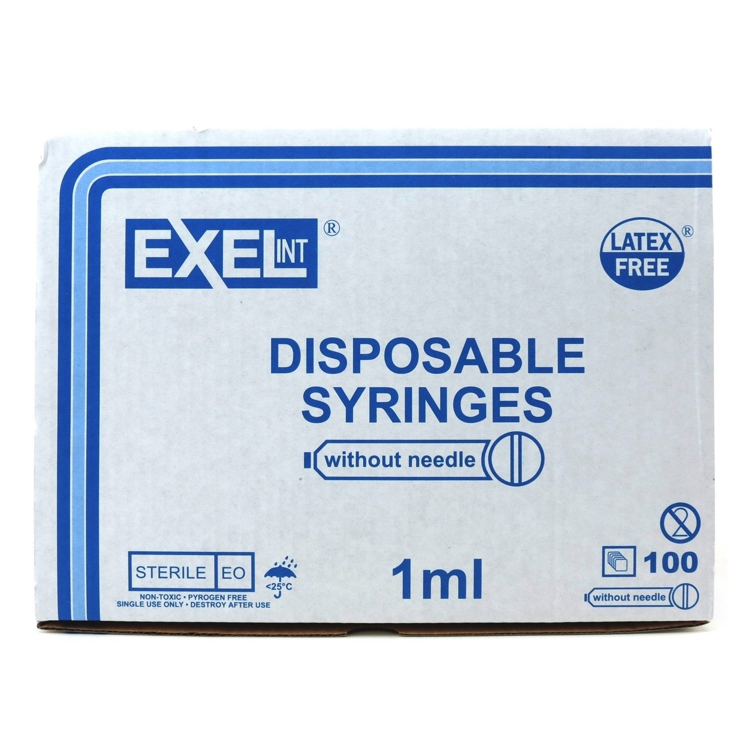 1cc Tuberculin Syringe, Luer Slip, Low Dead Space, No Needle, Exel, w ...