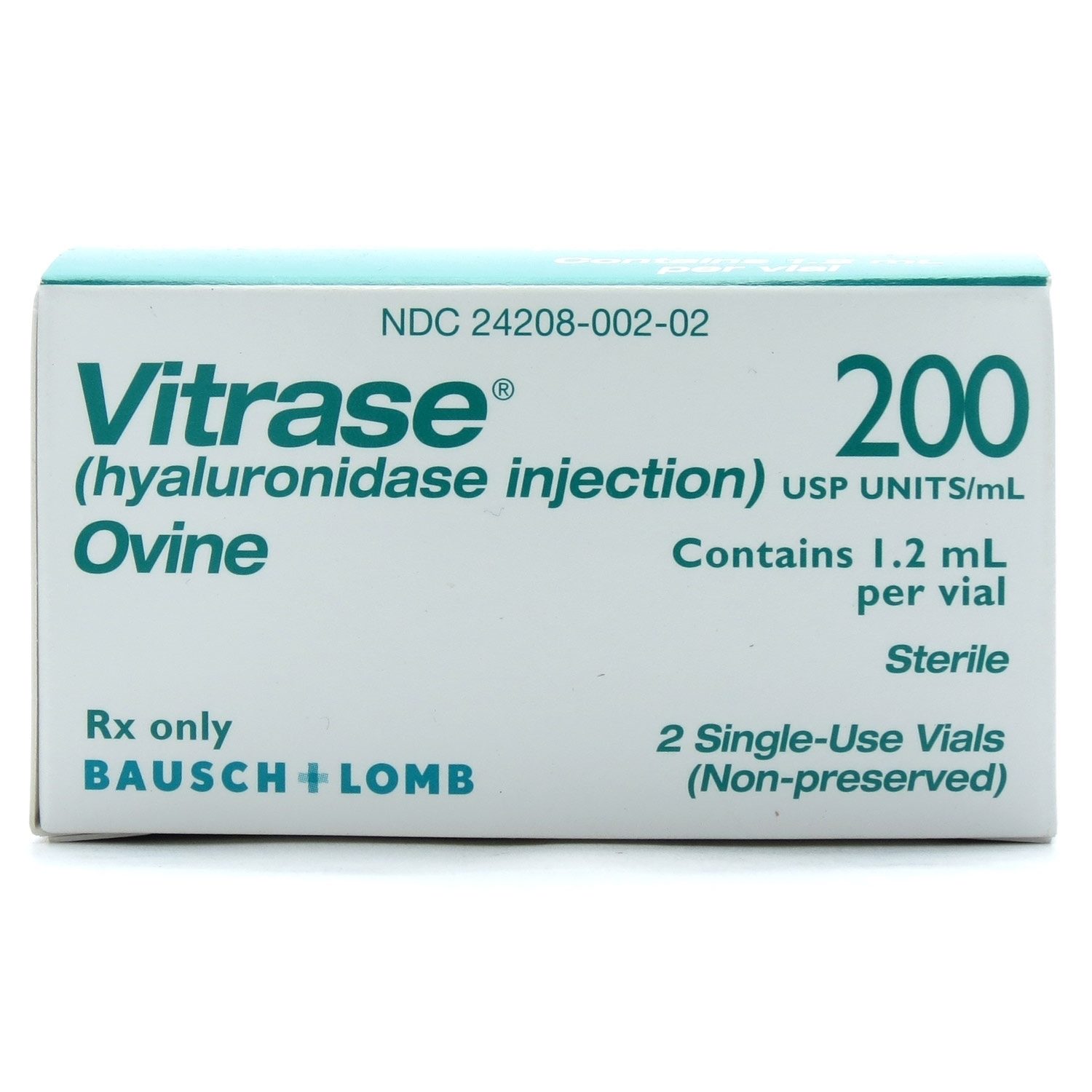 Vitrase (Hyaluronidase, Ovine), 240u/vial, SDV, 2x1.2mL/Tray | McGuff