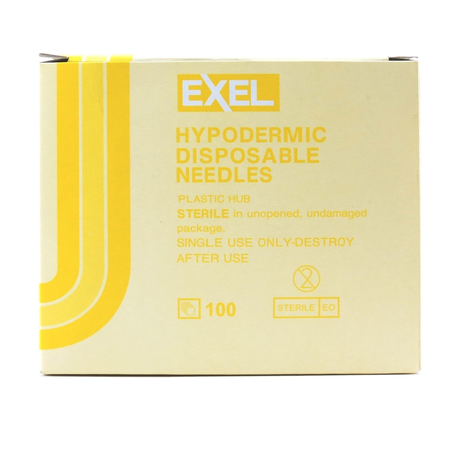 Disposable Needle, Exel® Regular Bevel, Sterile, 100/Box | McGuff
