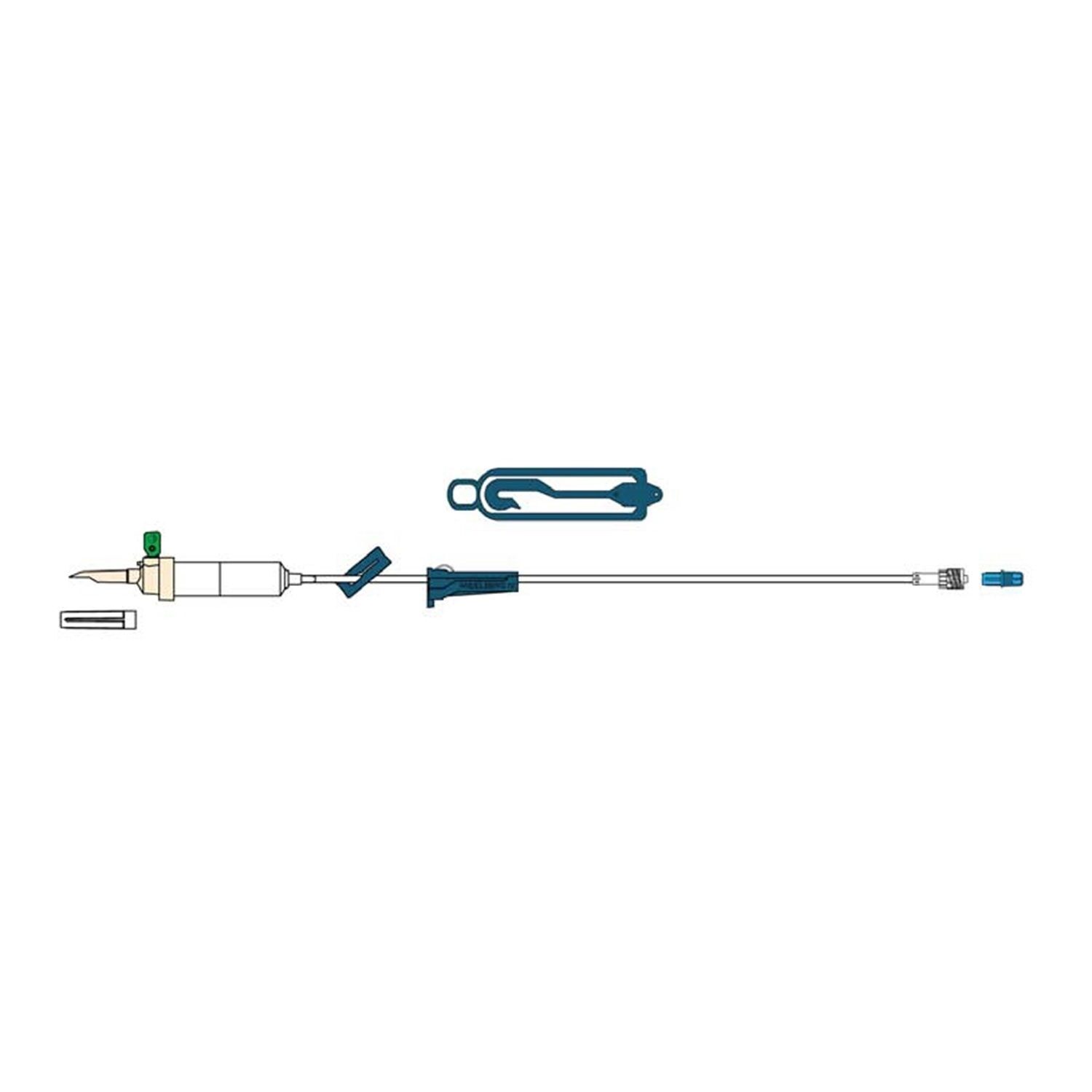 IV Secondary Set, Universal, 20 drops/mL, Luer-Lock, 36", 50/Case | McGuff