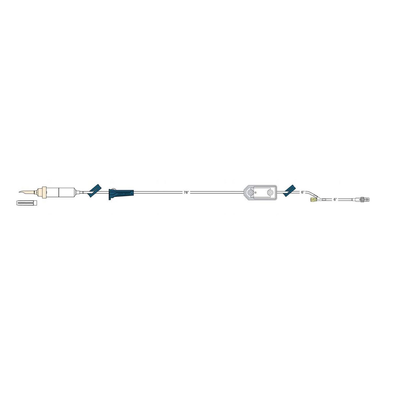 CODAN Primary IV Administration Set with 1 Injection Y-Site, 0.2 Micron ...