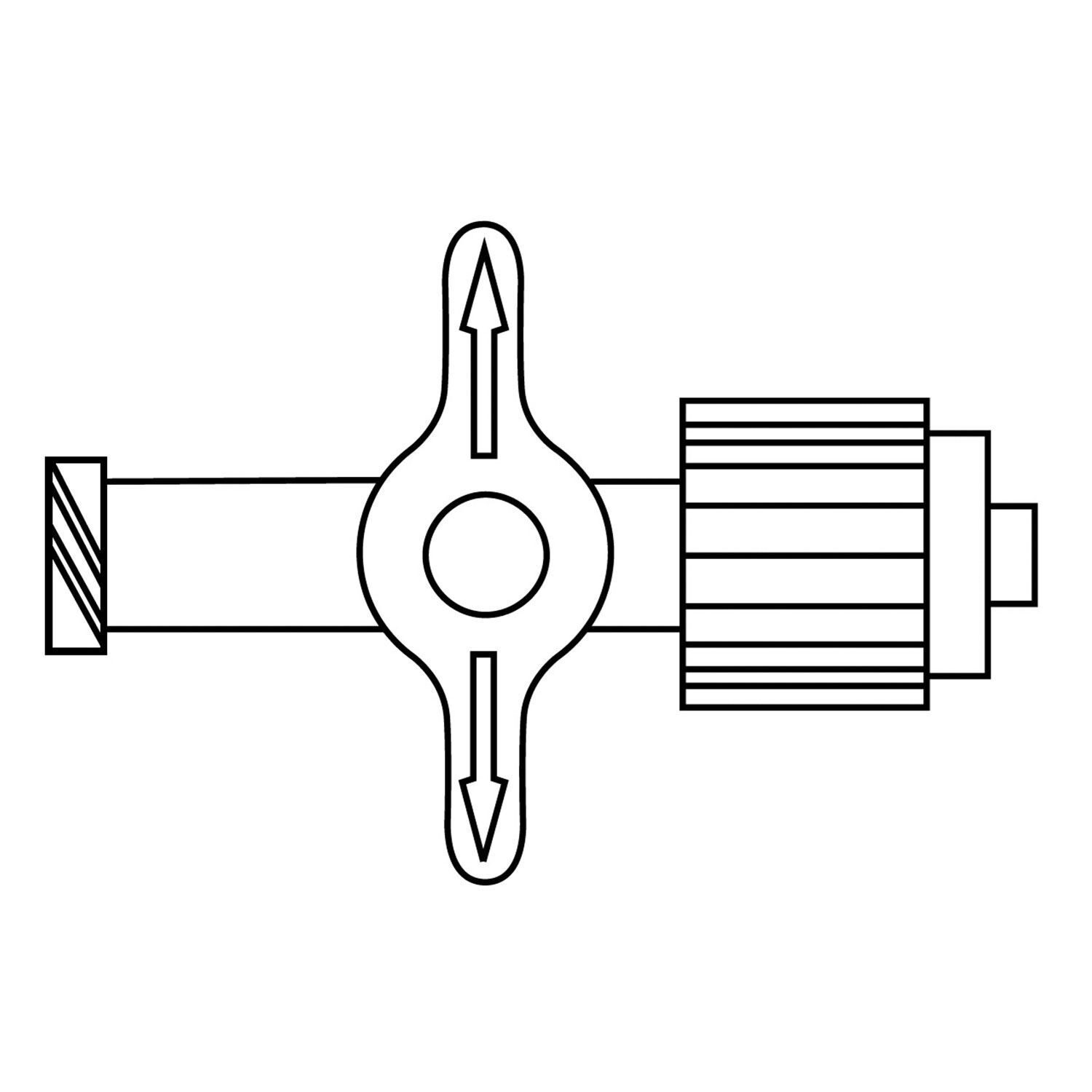 Stopcock, One-Way, Luer-Lock, Port Covers, Latex-free, DEHP-free, 100 ...
