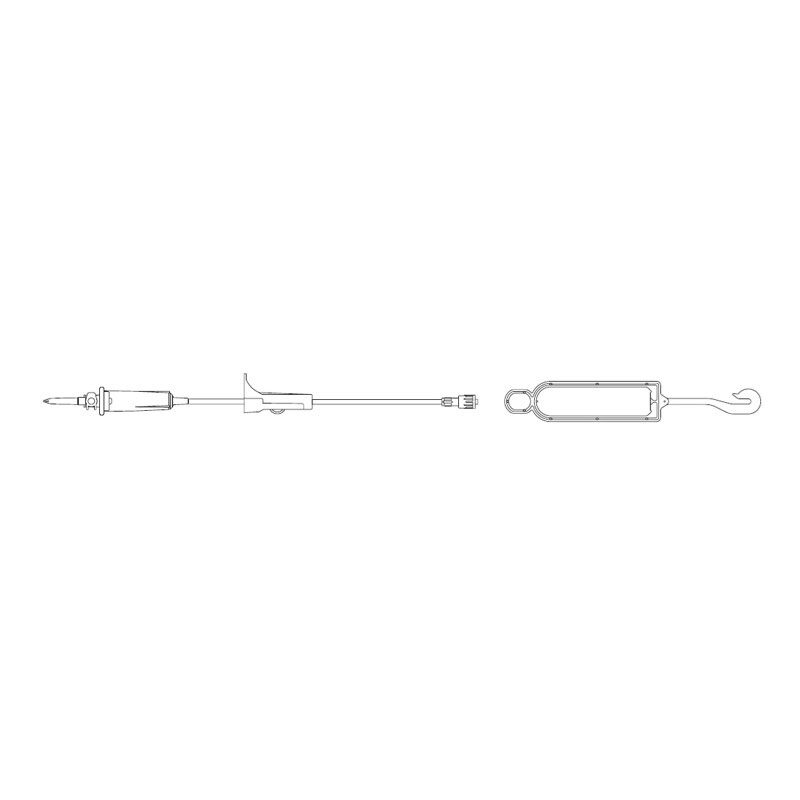 BBraun™ Secondary IV Administration Set without Injection Port, Non-Filtered, 15 Drops/mL, 40 ...