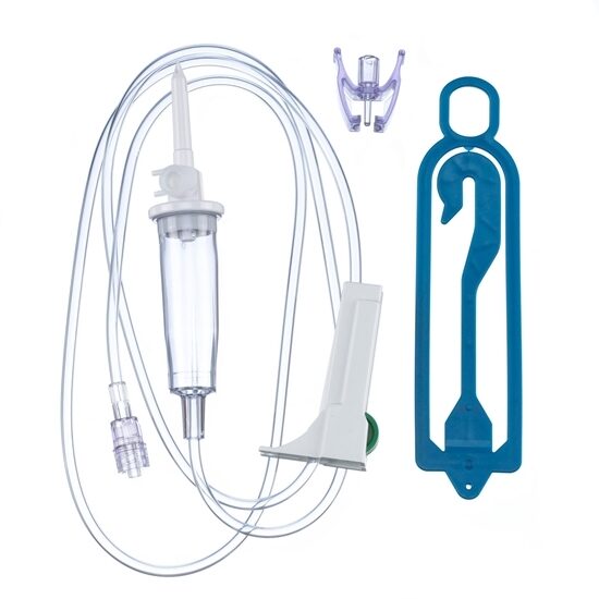 IV Secondary Set, Universal, with Safeline™ Cannula, Spin-Lock™, 49", 50/Case | McGuff