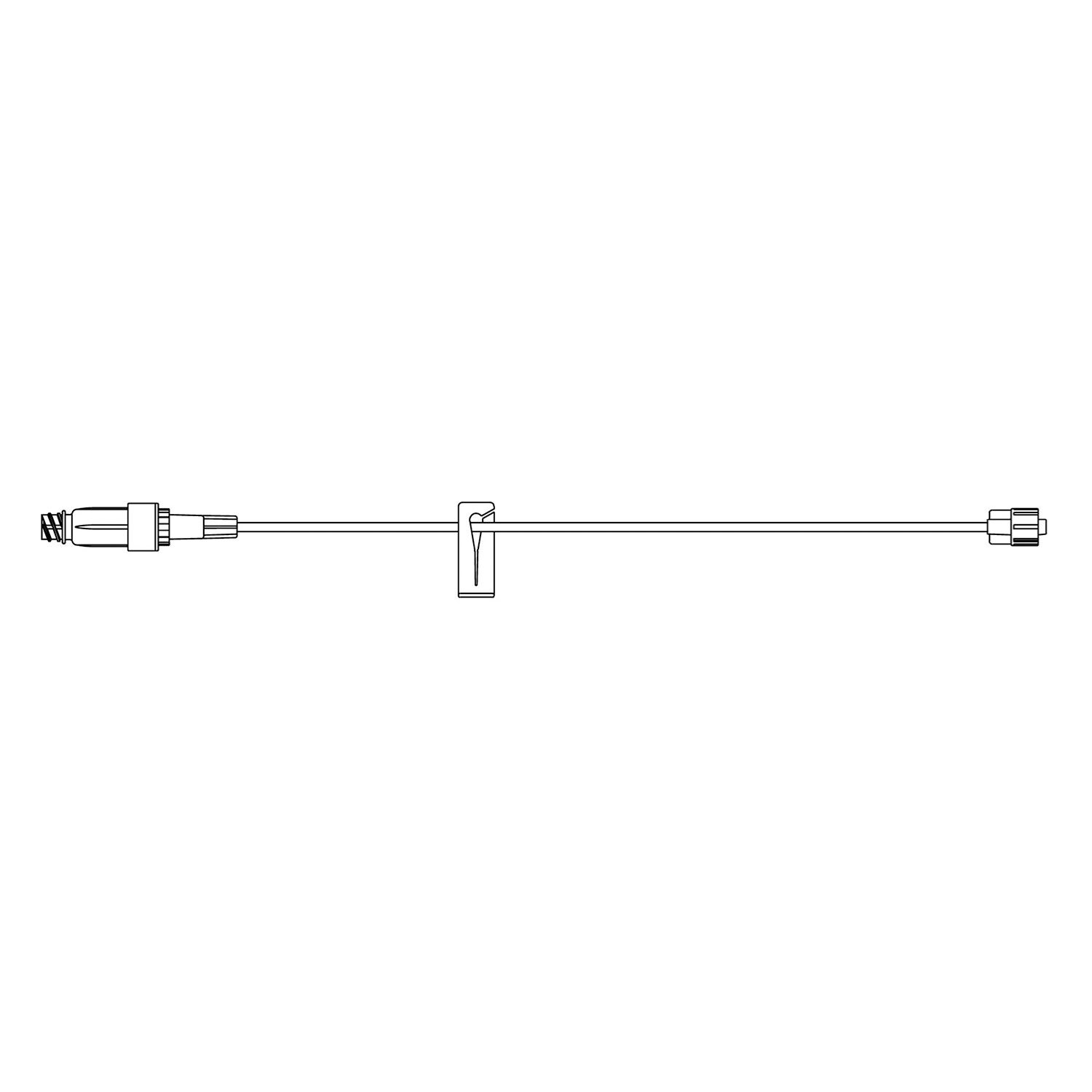 IV Extension Set, Small Bore, Needle-less Luer-Lock Ultrasite, Clamp ...