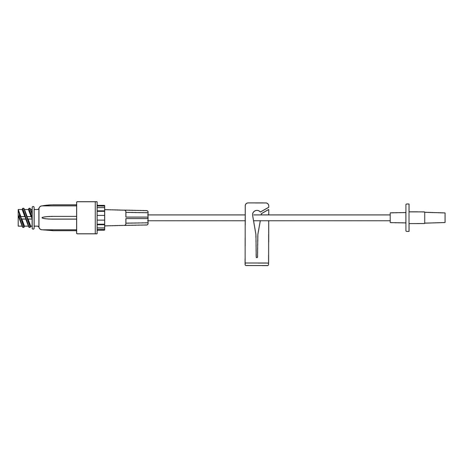 IV Extension Set, Small Bore 8" Tubing With 1 Needle-Free Port | McGuff