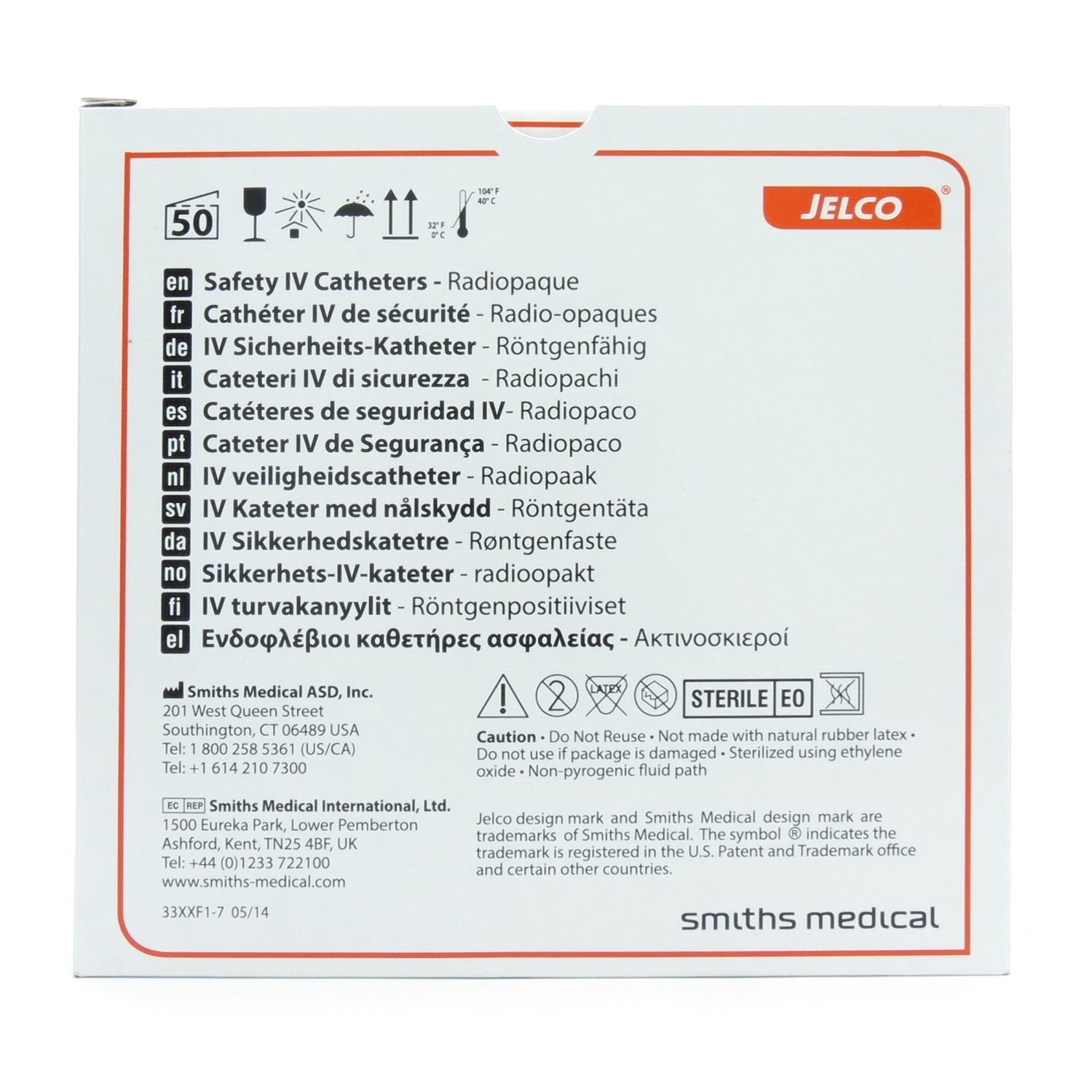 Protectiv® Plus Peripheral IV Catheter, 24 G x 3/4" Yellow Straight Hub ...