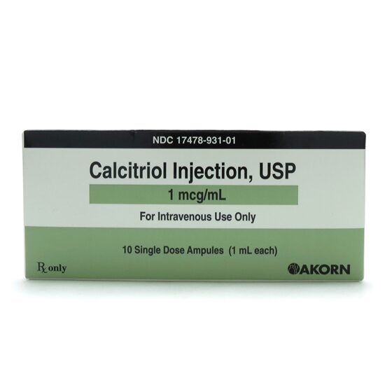 Calcitriol Injection 1 mcg/mL, Single Dose Ampule 1 mL, 10/Tray | McGuff