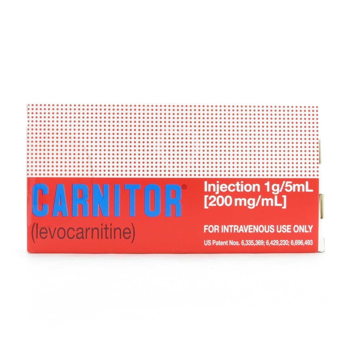 CARNITOR ® Levocarnitine Injection (L-Carnitine) 200 mg/mL, Single Dose ...