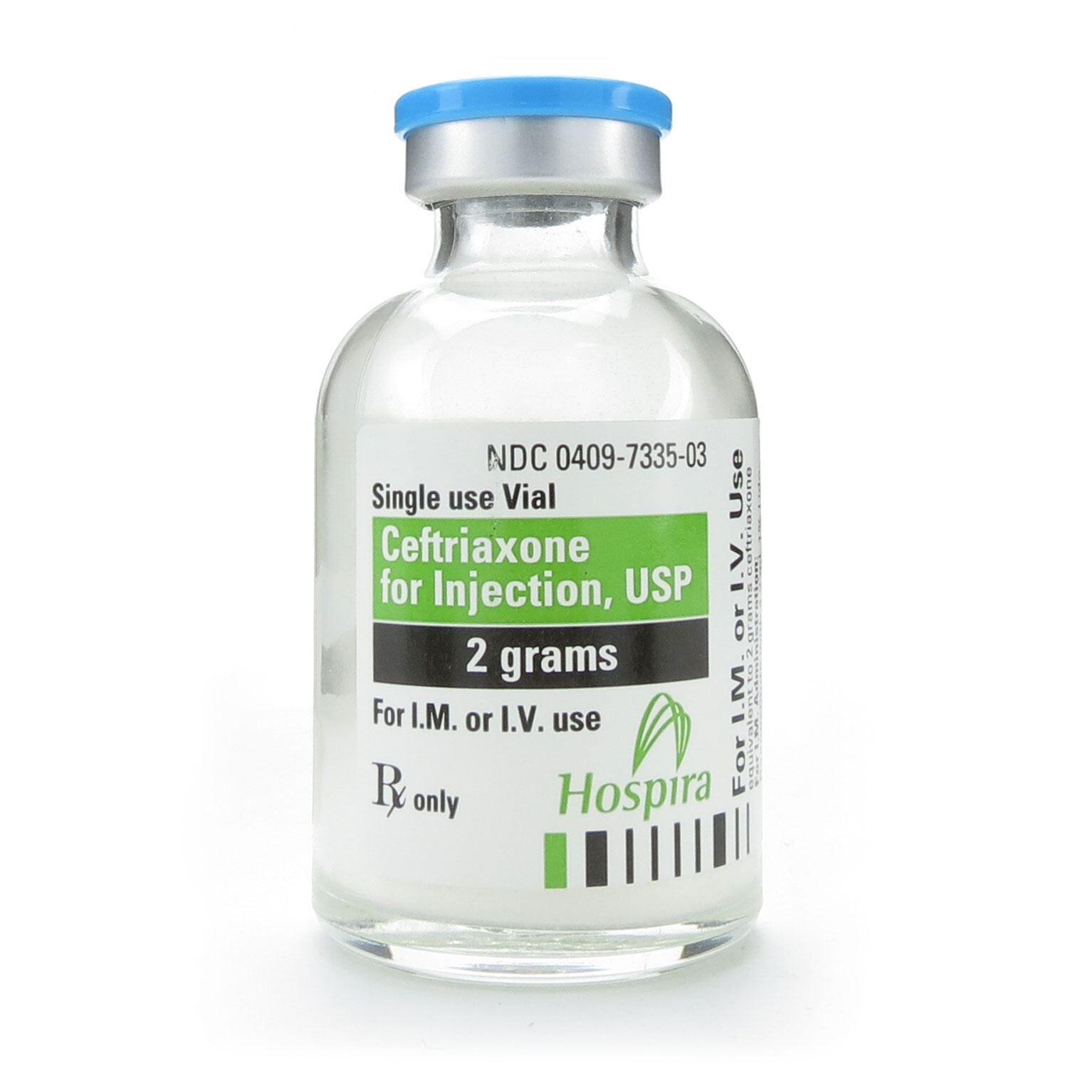 Ceftriaxone Sodium Injection, Single Dose Vial 15 mL, 10/Tray | McGuff