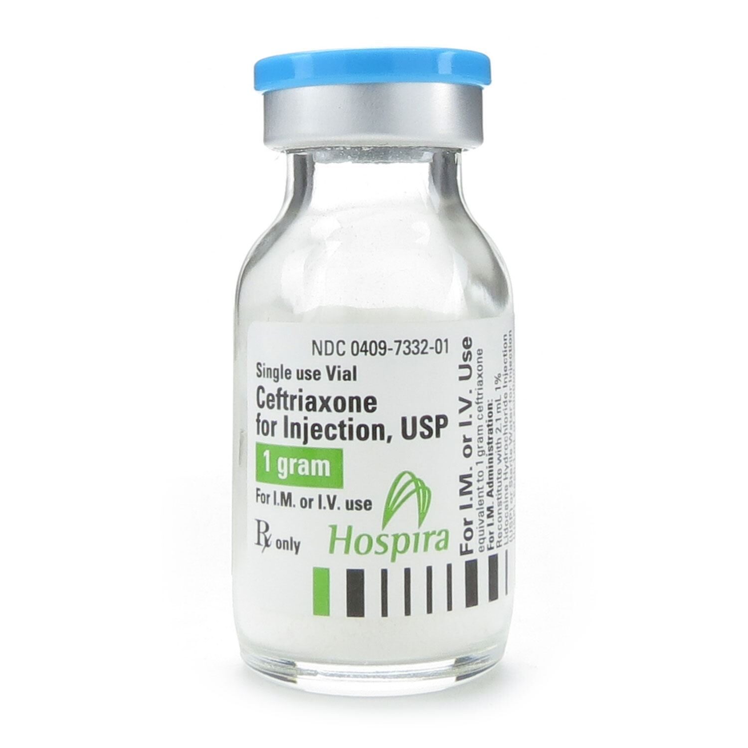 Ceftriaxone Sodium Injection, Single Dose Vial 15 mL, 10/Tray | McGuff