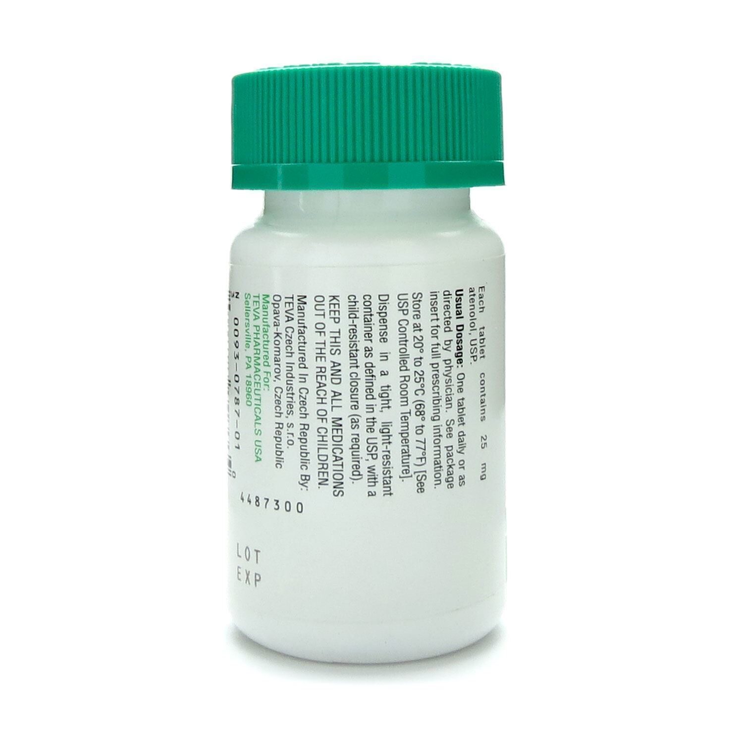 Atenolol, 25mg, 100 Tablets/Bottle | McGuff