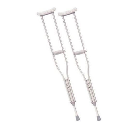Crutches, Aluminum Adult 1" Adjustable, 1 Pair/Box | McGuff