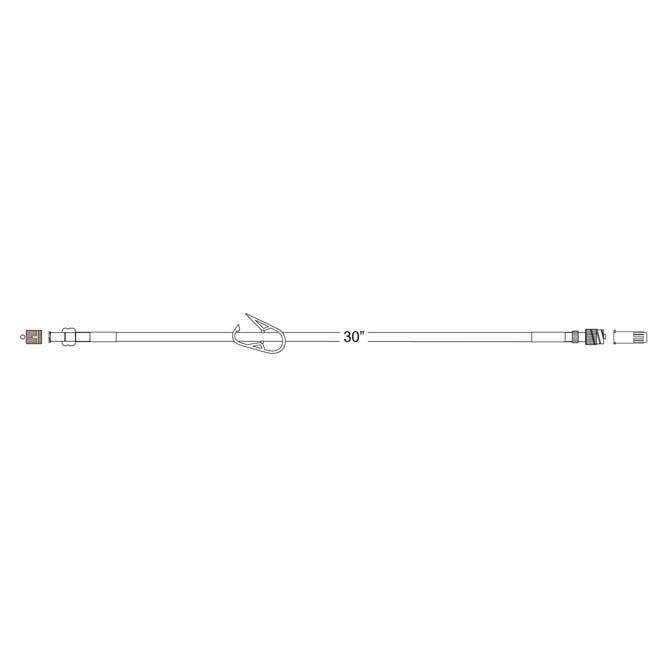 IV Extension Set, Bifurcated Mini-Bore, 2 Color Coded On/Off Clamps ...