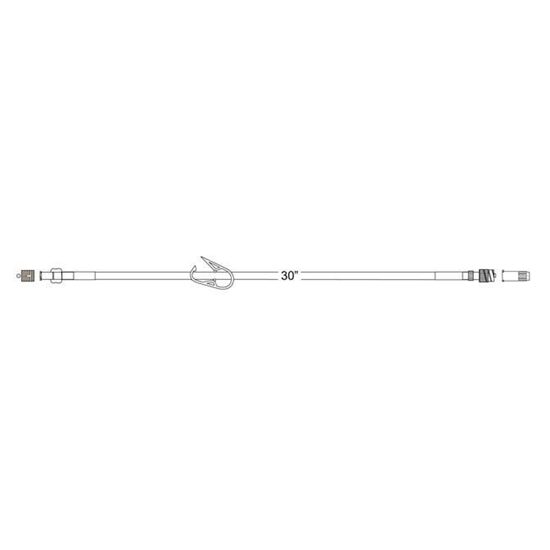 IV Extension Set, Bifurcated Mini-Bore, 2 Color Coded On/Off Clamps ...