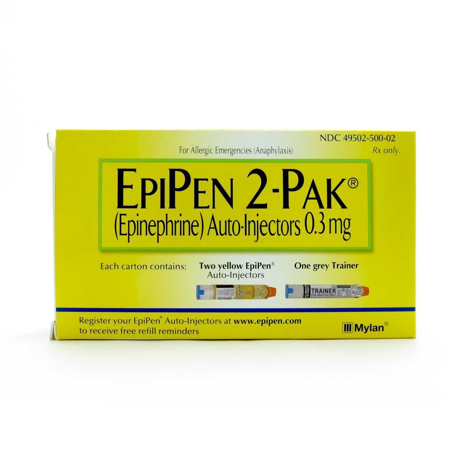 Epipen® (Epinephrine) 0.3mg, 1:1000 Single-Use, Auto-Injector, 2/Box ...