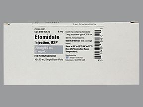 Etomidate, 2mg/mL, SDV, 10mL, 10 Vials/Tray | McGuff