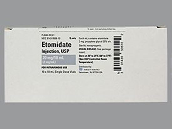 Etomidate, 2mg/mL, SDV, 10mL, 10 Vials/Tray | McGuff
