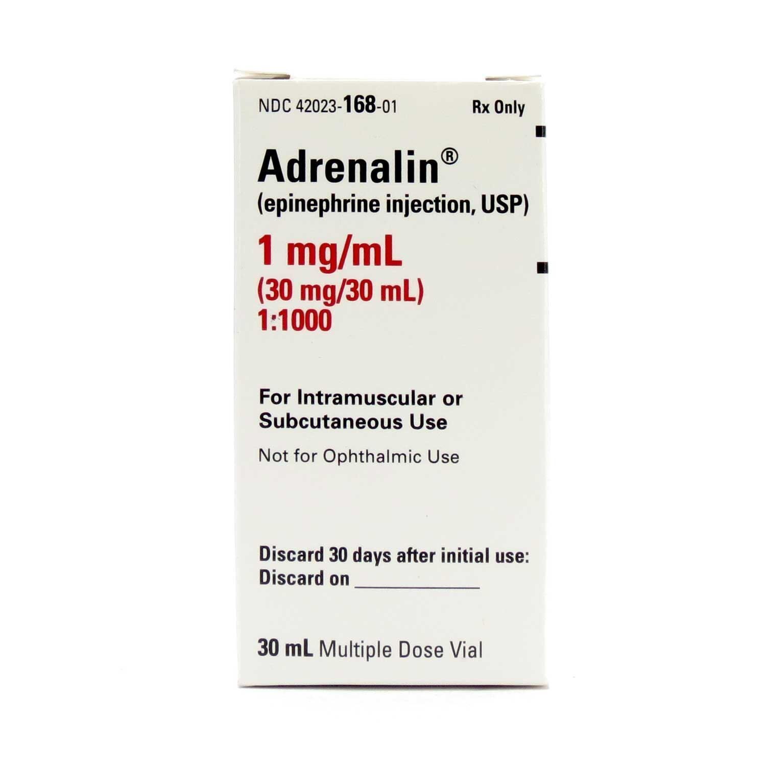 Adrenalin Chloride (Epinephrine), 1:1000, 1mg/mL MDV, 30mL | McGuff