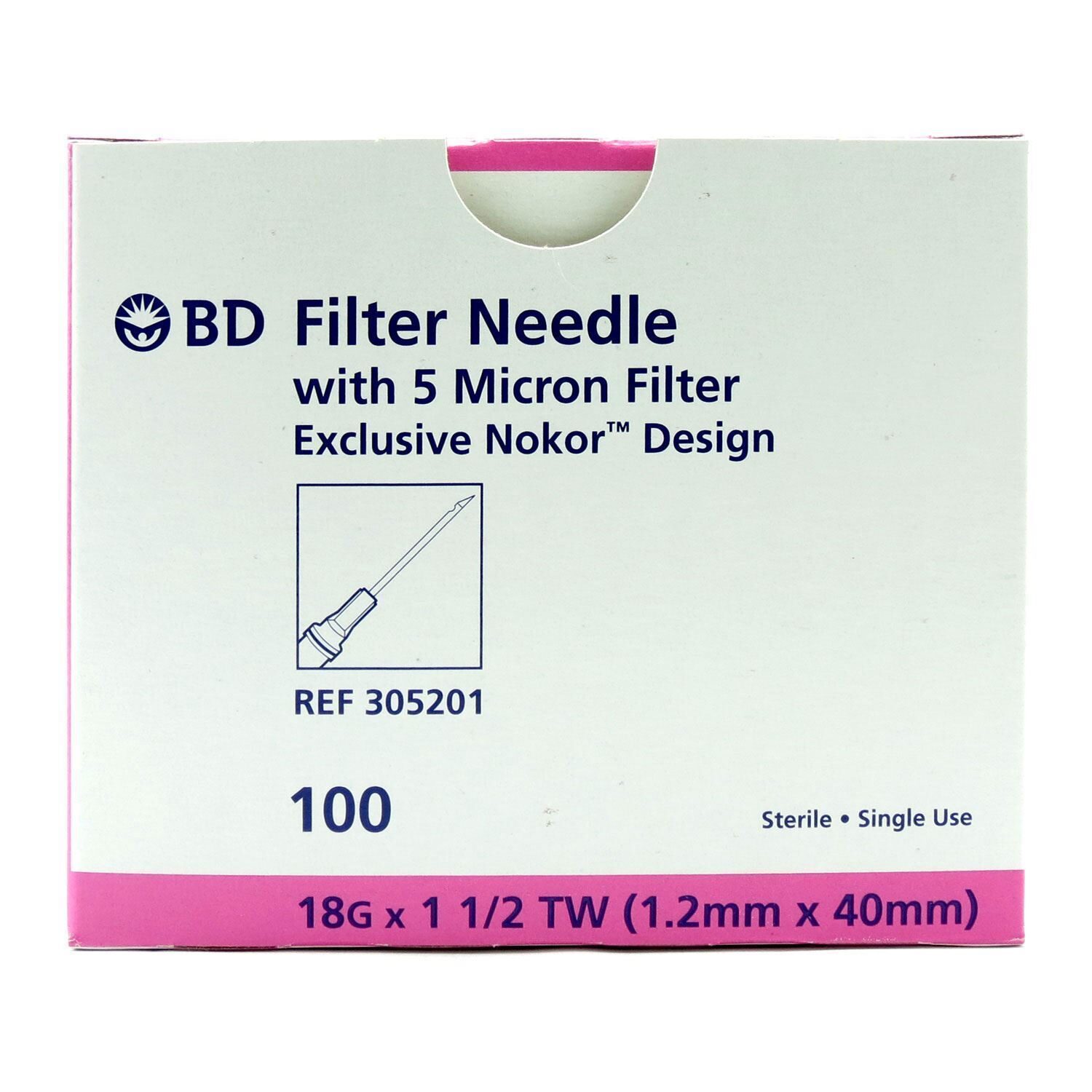 Nokor™ Disposable Needle, Non-Coring, Sterile, 100/Box | McGuff