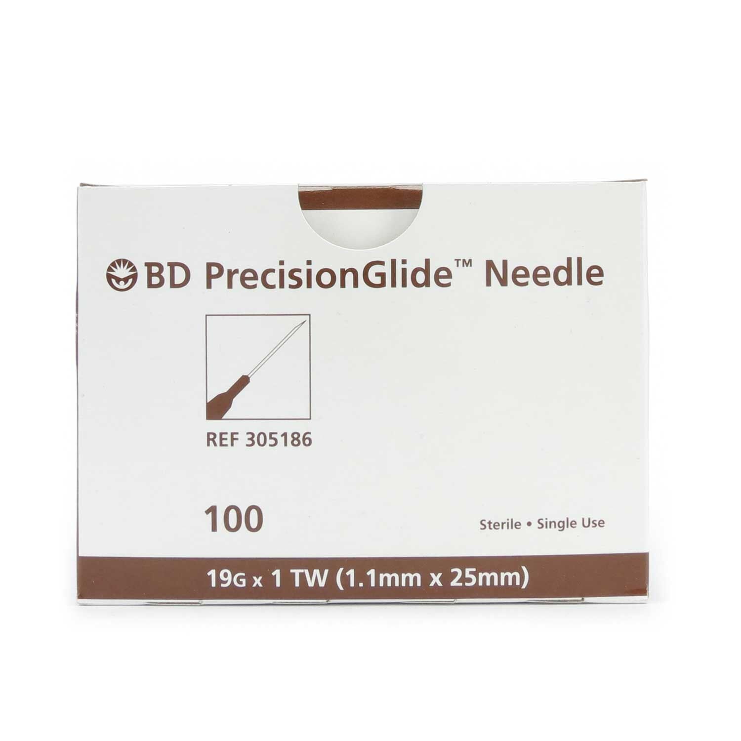 Disposable Needle, BD PrecisionGlide™ Regular Bevel, Sterile, Box | McGuff