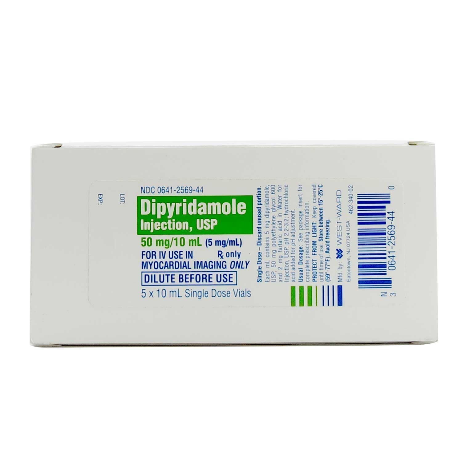 Dipyridamole, 5mg/mL, SDV, 10mL, 5 Vials/Tray | McGuff