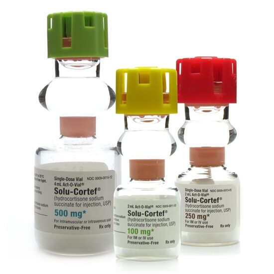 Solu-Cortef® Hydrocortisone Sodium Succinate Injection, Single Dose Act ...