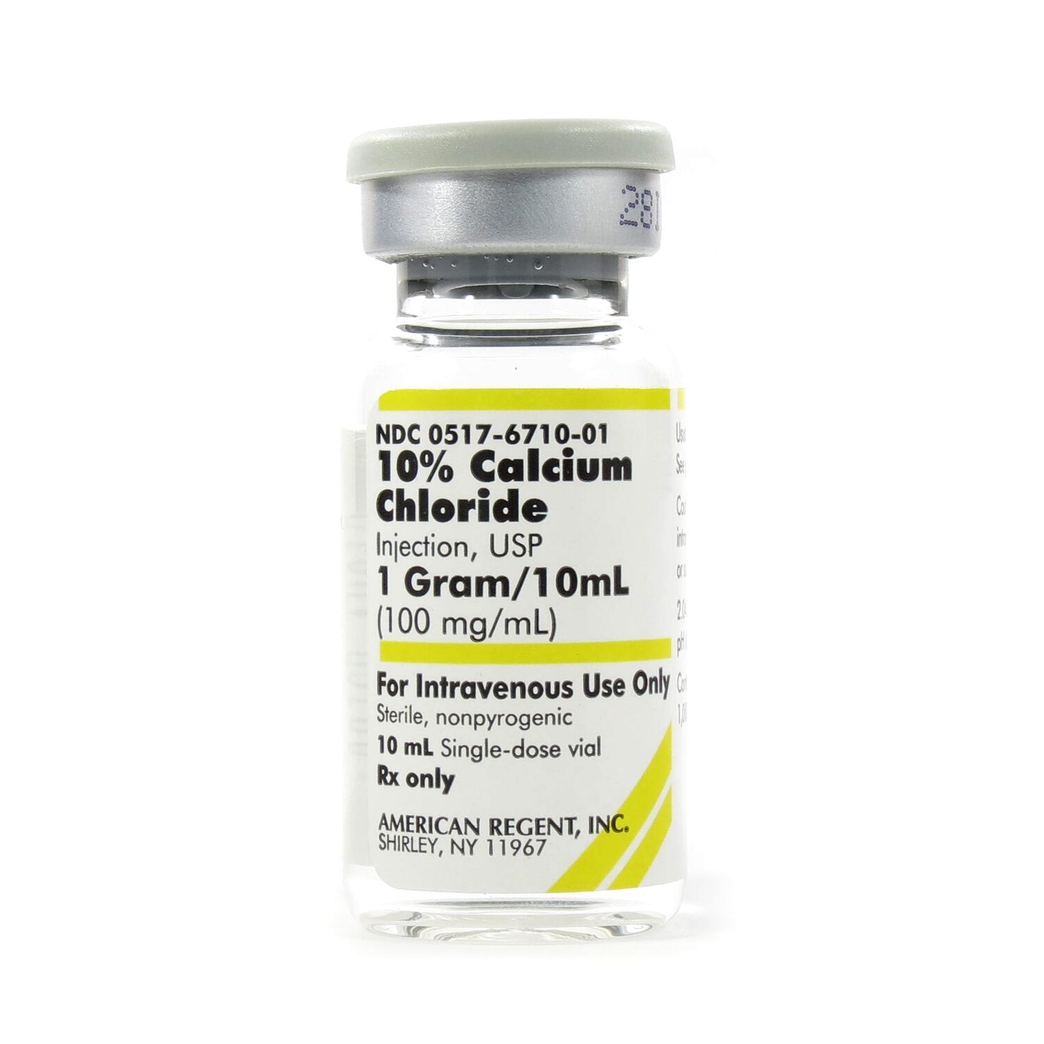 Calcium Chloride Injection 100 mg/mL, Single Dose Vial 10 mL, Each | McGuff